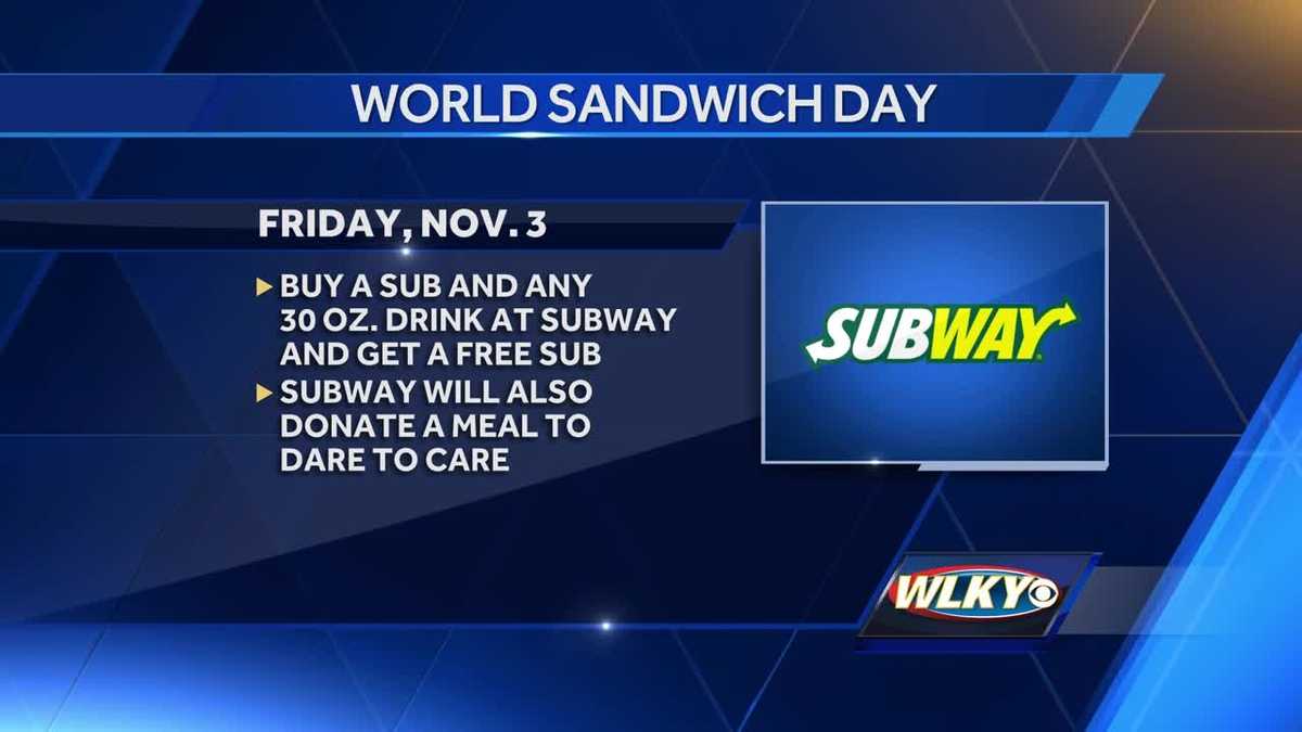 Subway to celebrate World Sandwich Day with promotion to benefit Dare ...