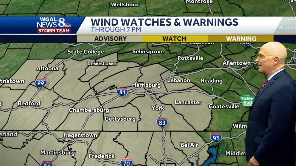 National Weather Service issues wind advisories for parts of Pa.