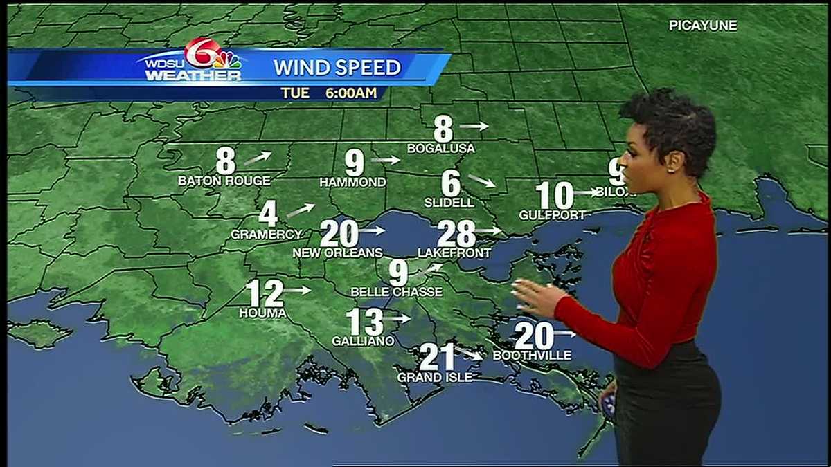 Tuesday: Breezy and cool; colder weather coming