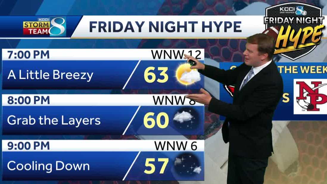 Iowa weather: Cooler fall weather here for Week 2 of prep games, Cy-Hawk
