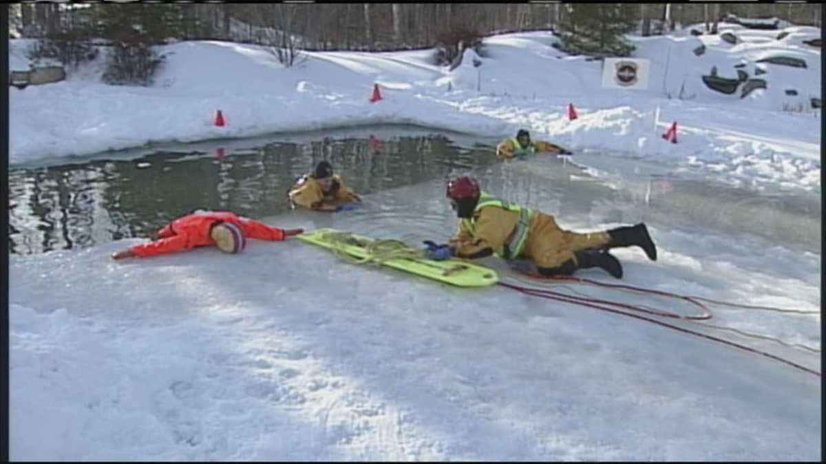 First responders practice ice rescue