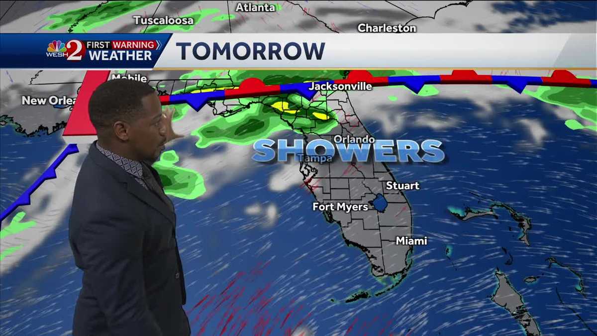 Cold front to bring showers to Central Florida on Sunday, Monday