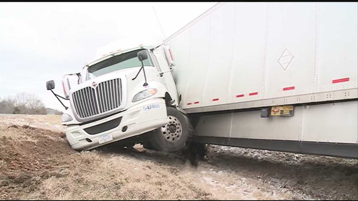 Big Rig Jackknifes On Interstate