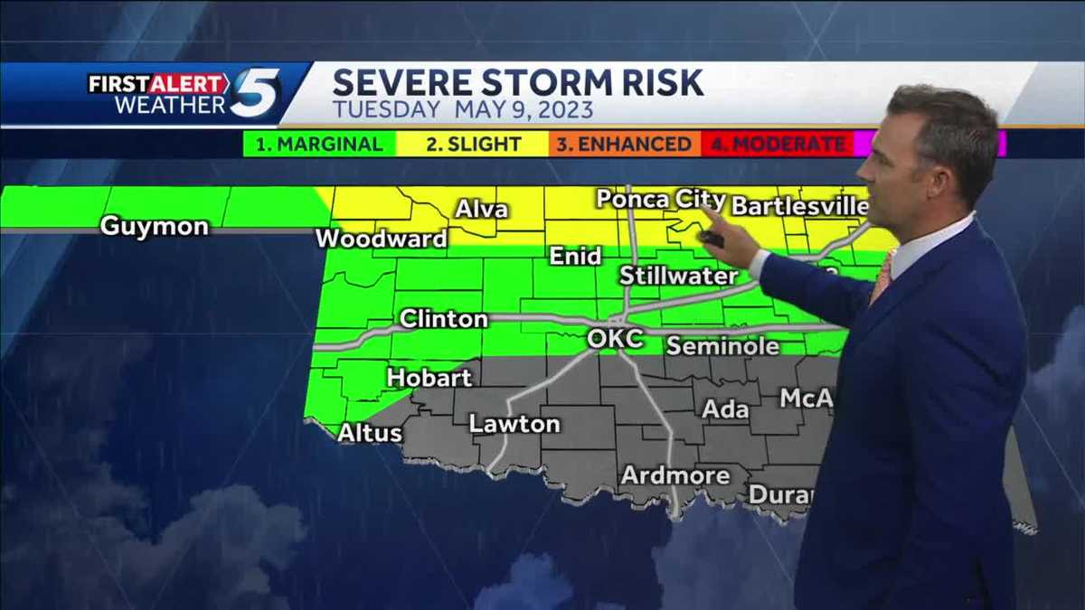 TIMELINE: Oklahoma could see storms with hail, tornado threat