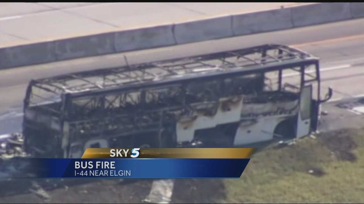 Norman High School band bus goes up in flames, students safe