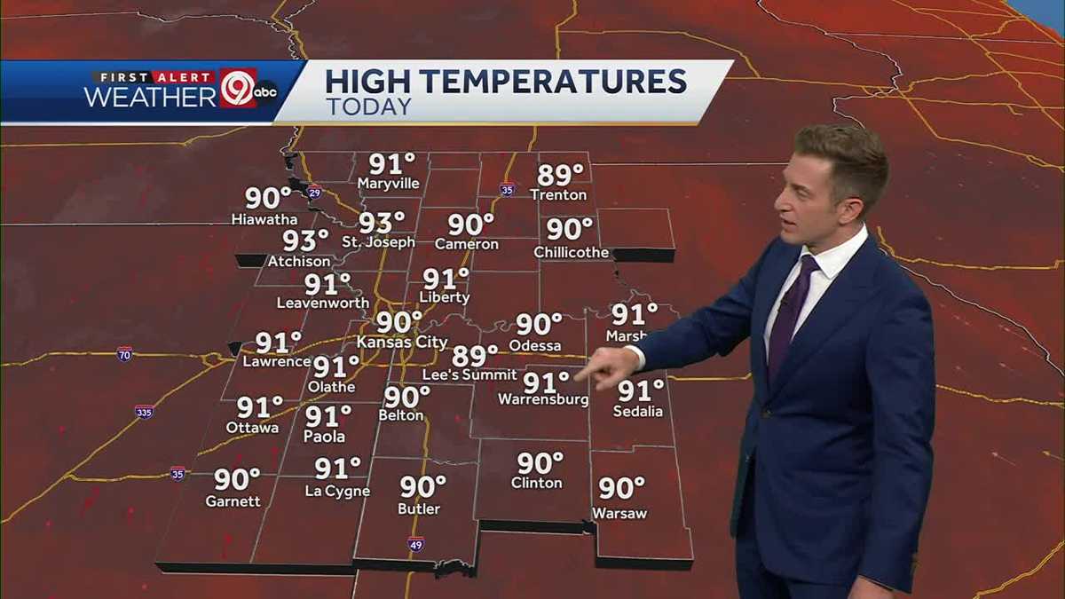 Temperature near record high today