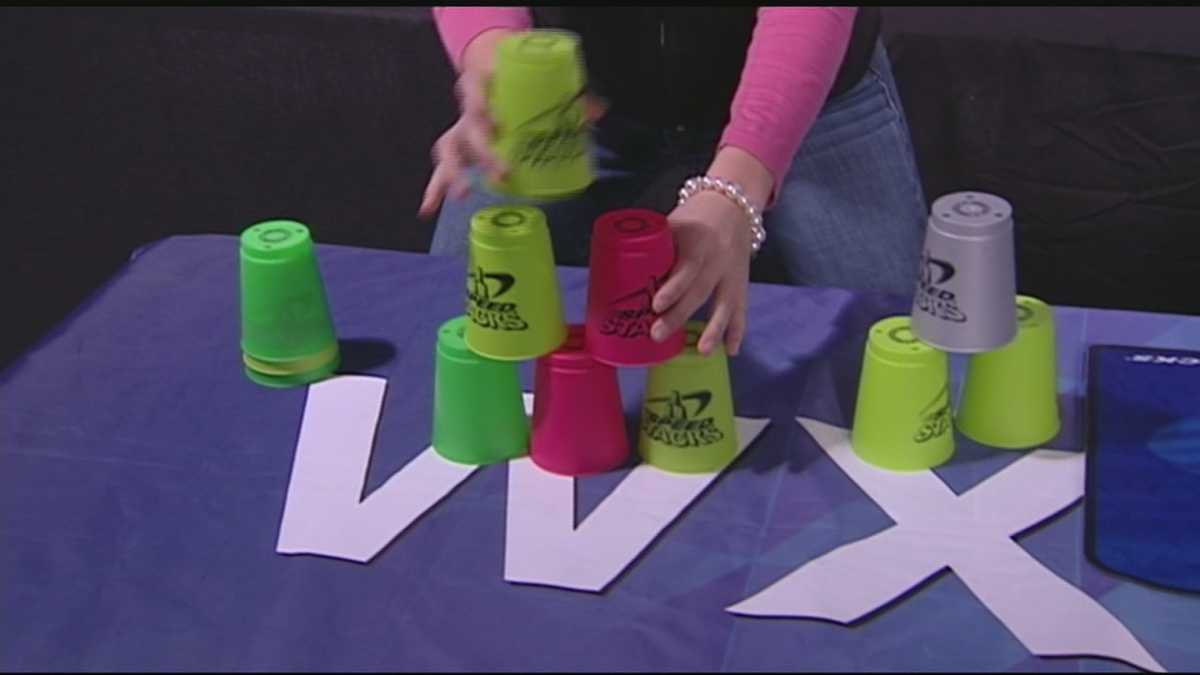 'Cup Stacking' champ takes on WXII 12 team!