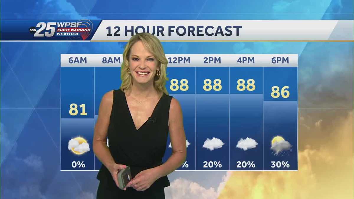 Variably Cloudy with Evening Storms for SFL