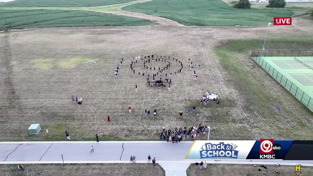 Spring Hill High School marching band performs on KMBC 9