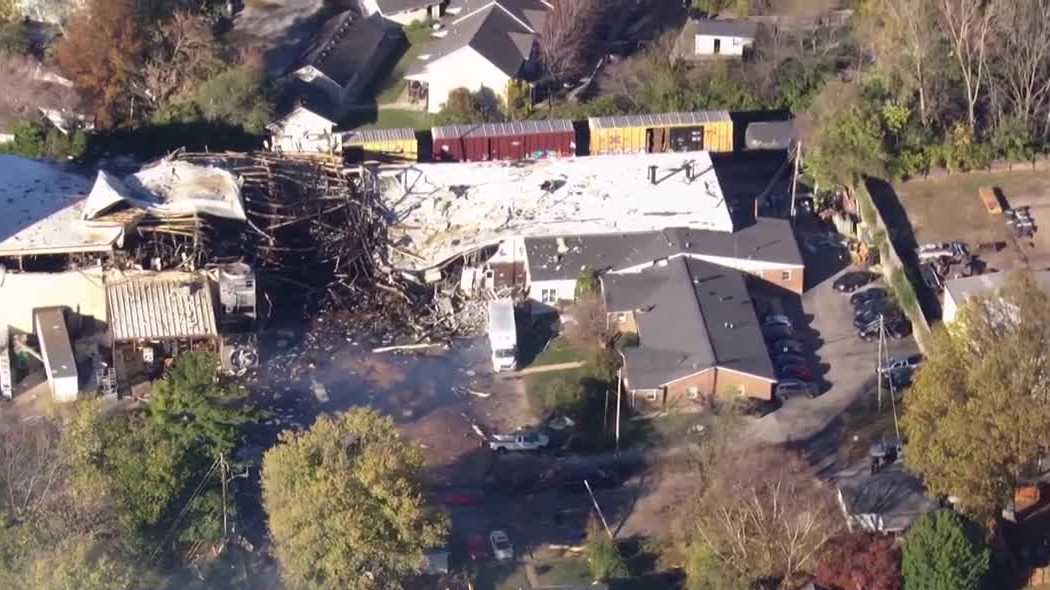 AERIALS: Damage caused by large explosion in Louisville