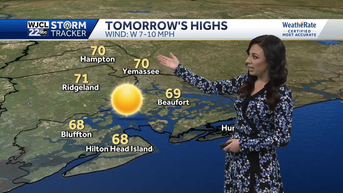 Clouds clear tonight...sunshine returns to start the new week