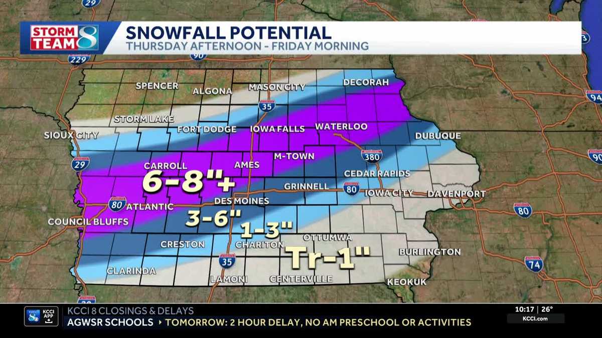 Iowa winter storm warning: Heavy snow tonight followed by frigid cold