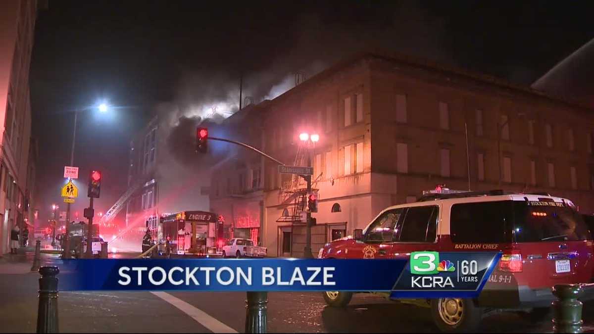 Vacant hotel catches fire in Downtown Stockton