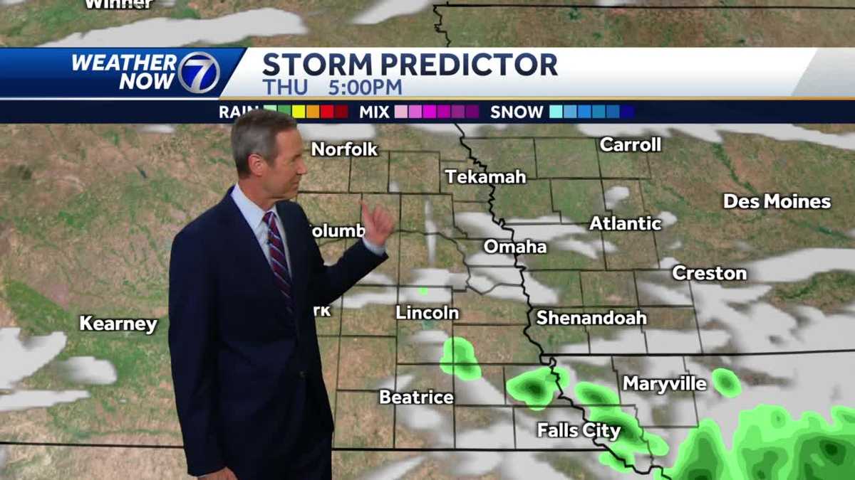 Wednesday night June 22 Omaha weather forecast. Rain chances.
