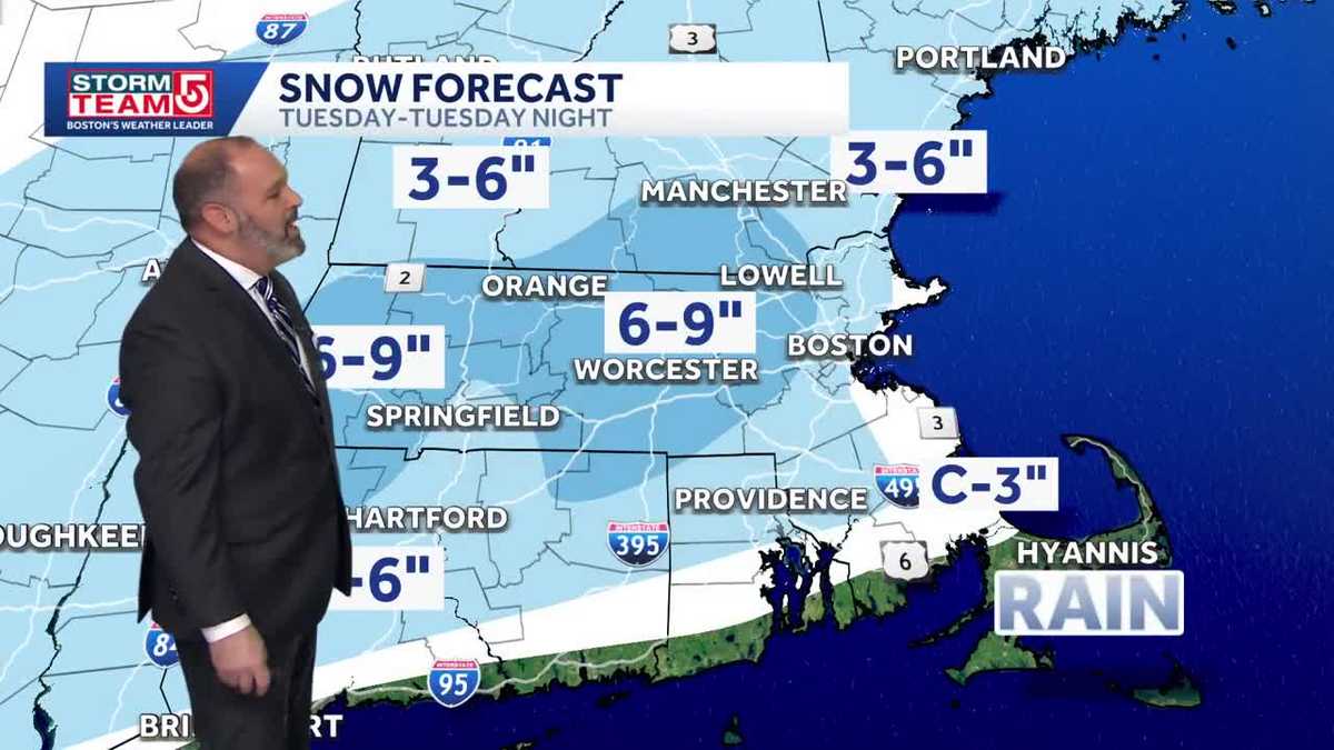Video: Plowable snow inland, wintry mix along the coast