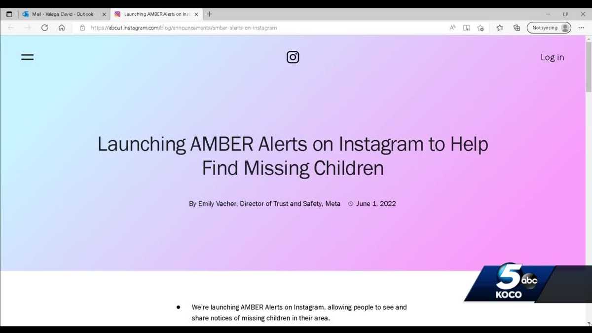 Oklahoma authorities discuss Amber Alert Instagram feature