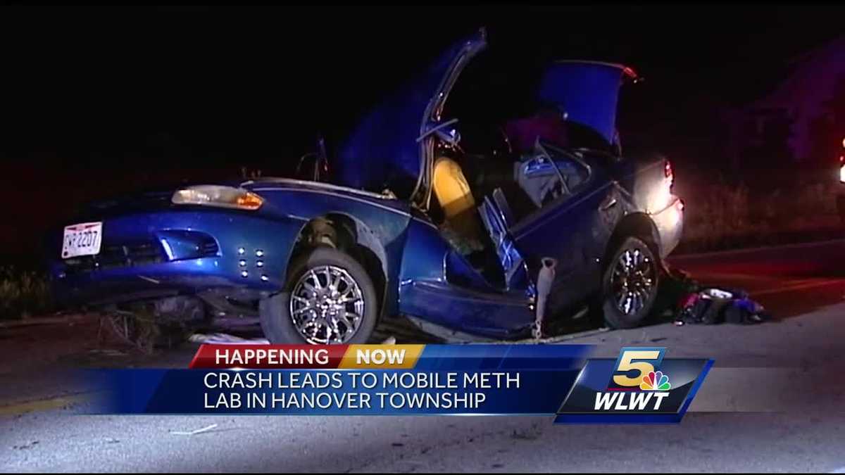 Overnight crash leads to discovery of mobile meth lab