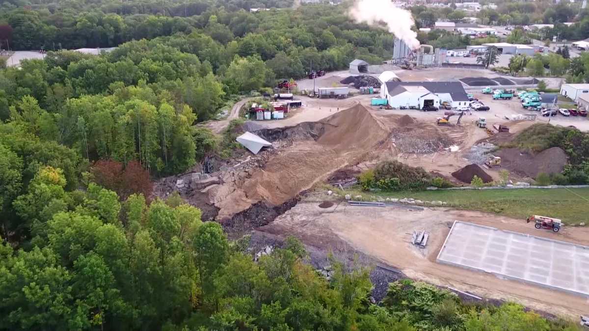 New drone video shows landslide that blocked Maine river New drone video shows landslide that blocked Maine river