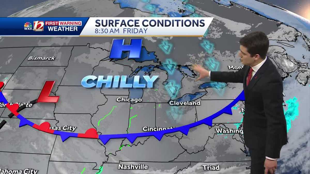 WATCH: Dry front on Friday brings cooler weather this weekend