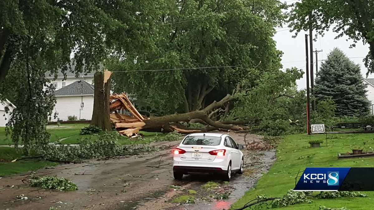 State senator documents storm damage in Walnut