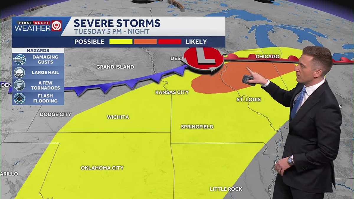 Kansas City: Hail, damaging winds, tornadoes possible Tuesday