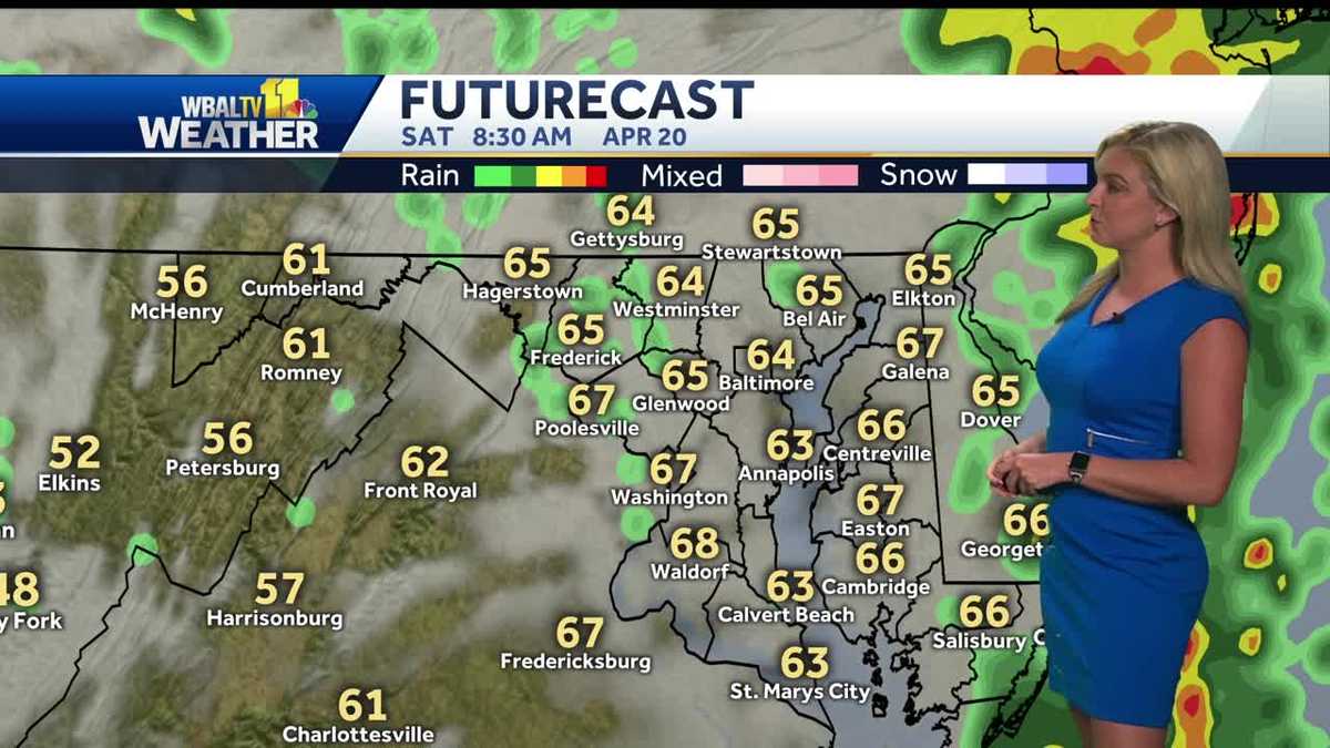 Showers Around Saturday Morning