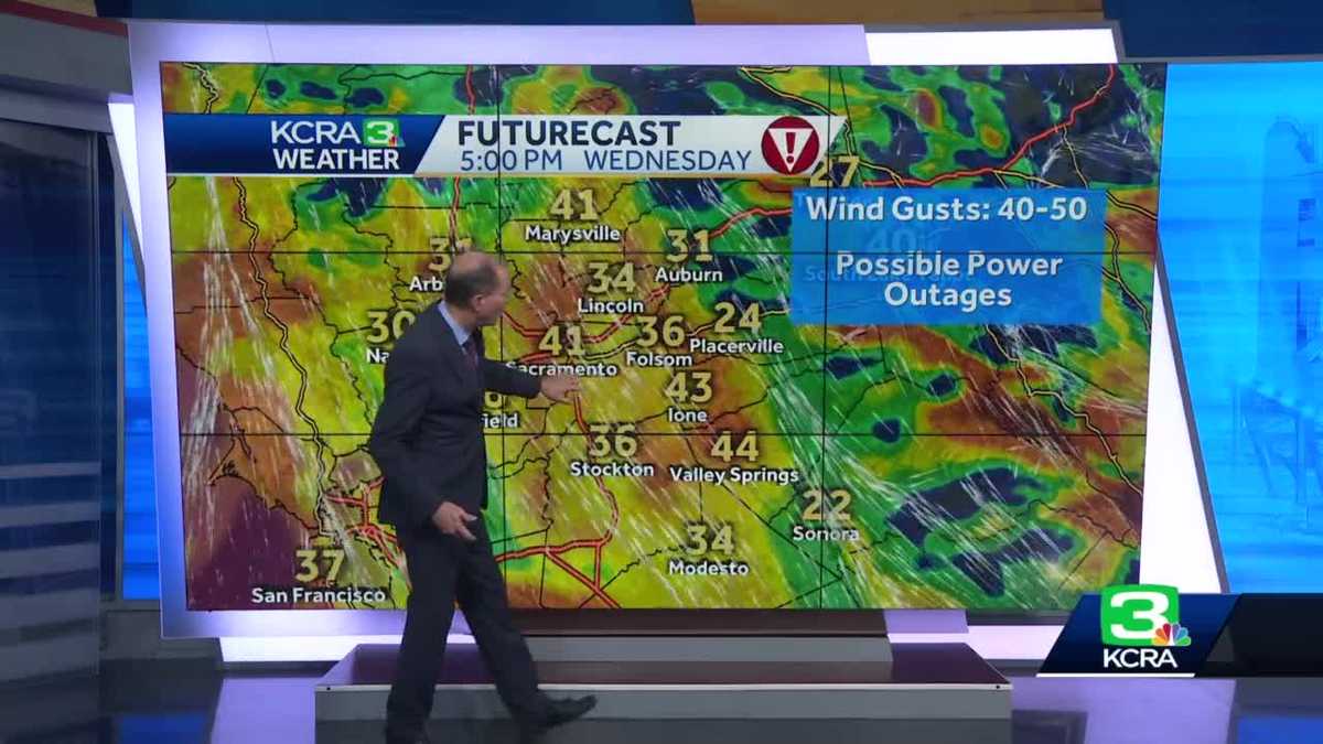 Northern California forecast Wednesday: Widespread damaging winds