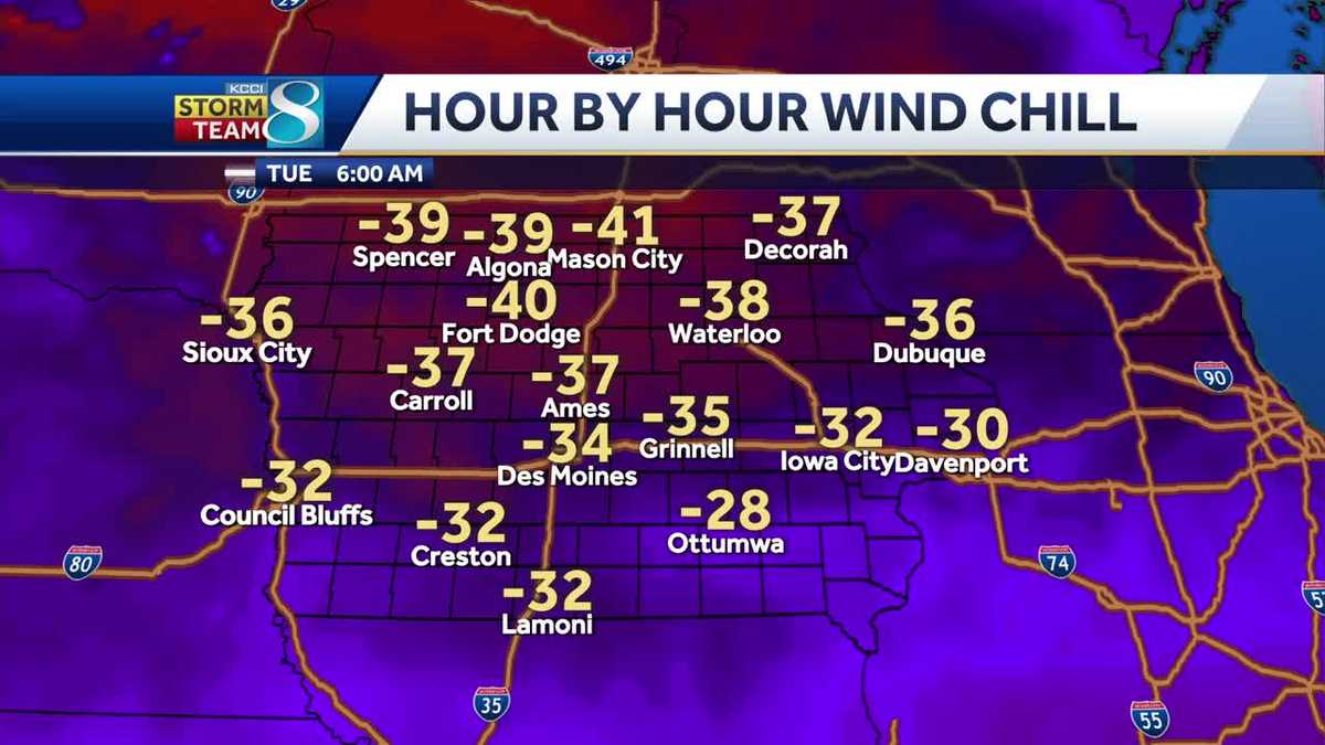Iowa weather forecast: Extreme cold settles in