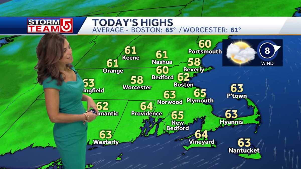 Video: Cool October day; spot showers possible