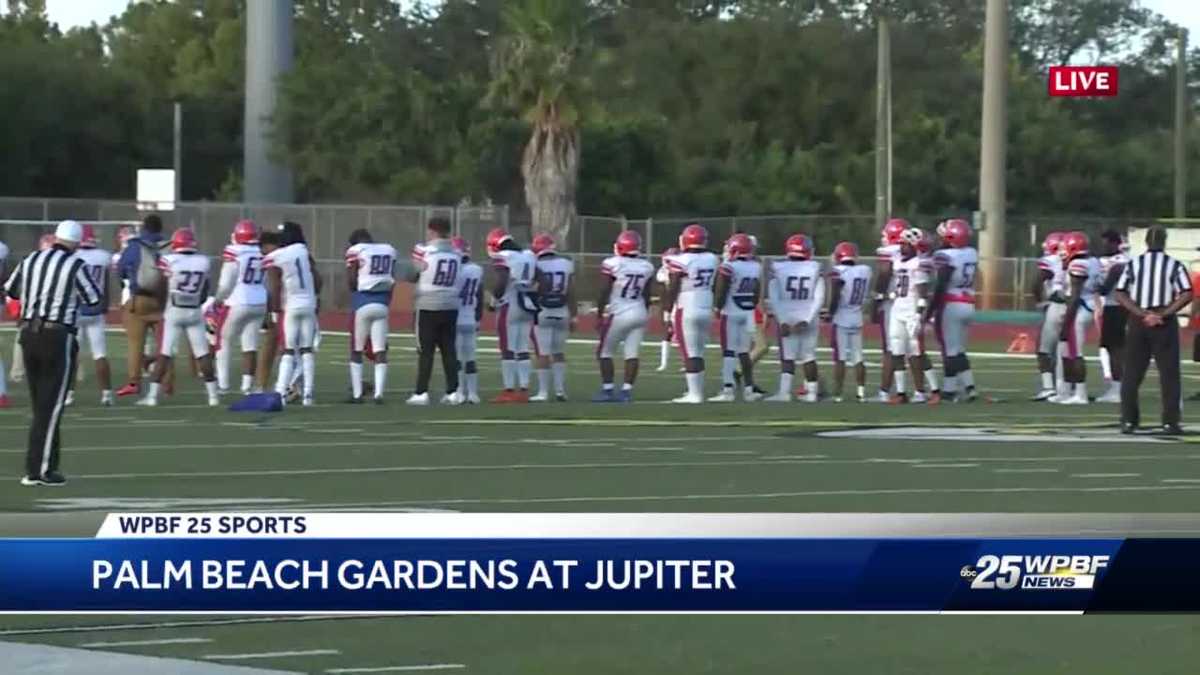 The Palm Beach Gardens Gators taking on Jupiter Warriors