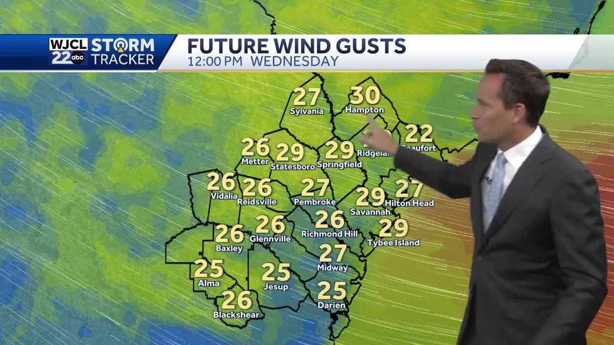 Gusty winds Wednesday before a calmer stretch of weather