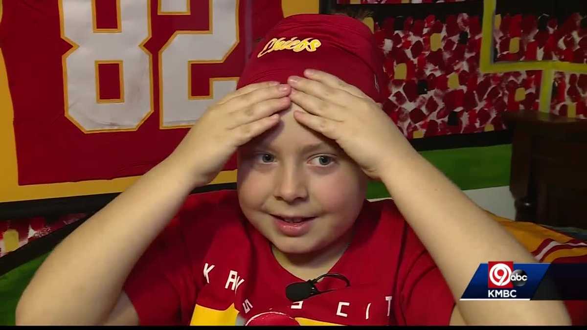 9-year-old treasures headband from Patrick Mahomes