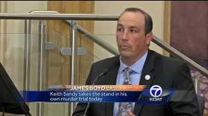 Sandy takes stand in his own murder trial