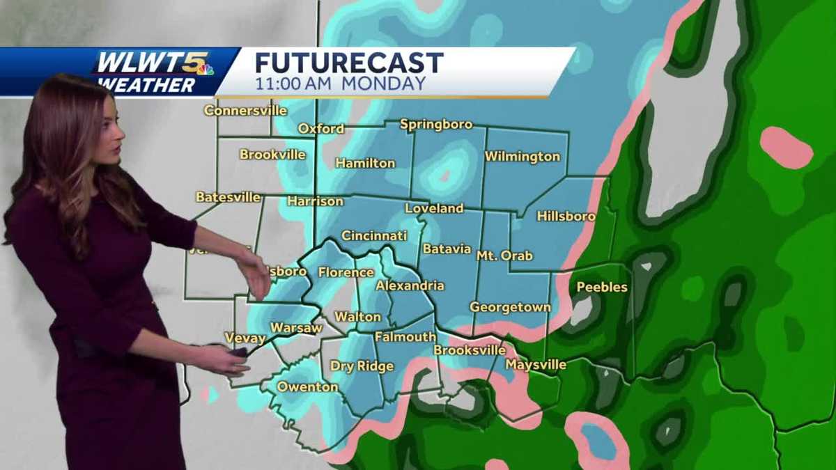 Rain, wintry mix, snow likely Monday