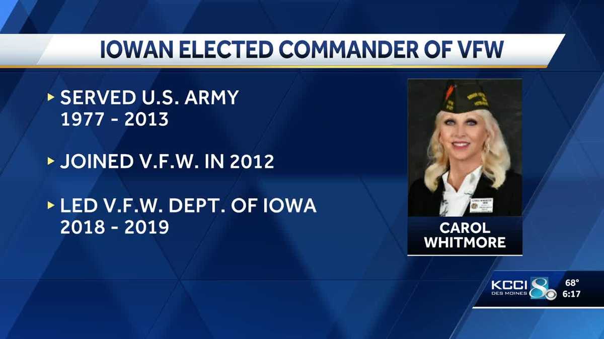 Iowa's Carol Whitmore elected as first woman VFW national commander