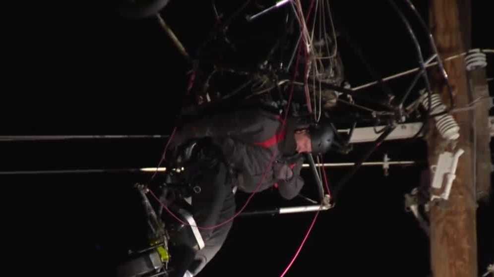 Paraglider rescued after crashing into power lines near Yuba County Airport