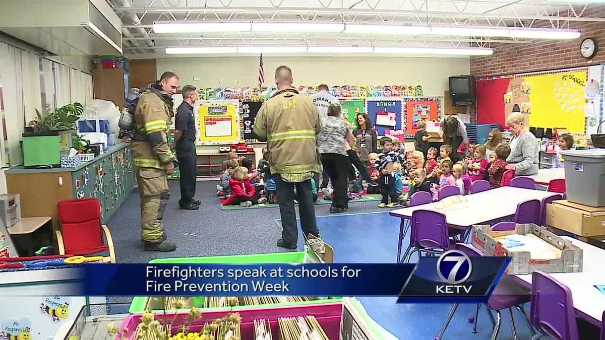 Firefighters speak at schools for Fire Prevention Week