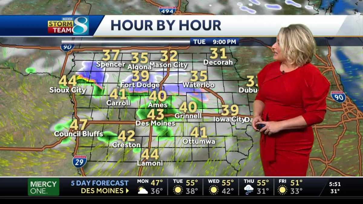 Scattered flurries and a light mix ahead