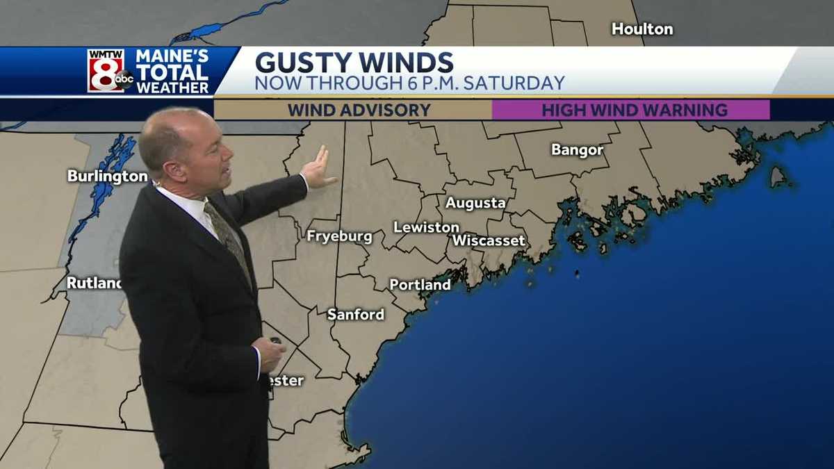 Gusty winds expected through the night.