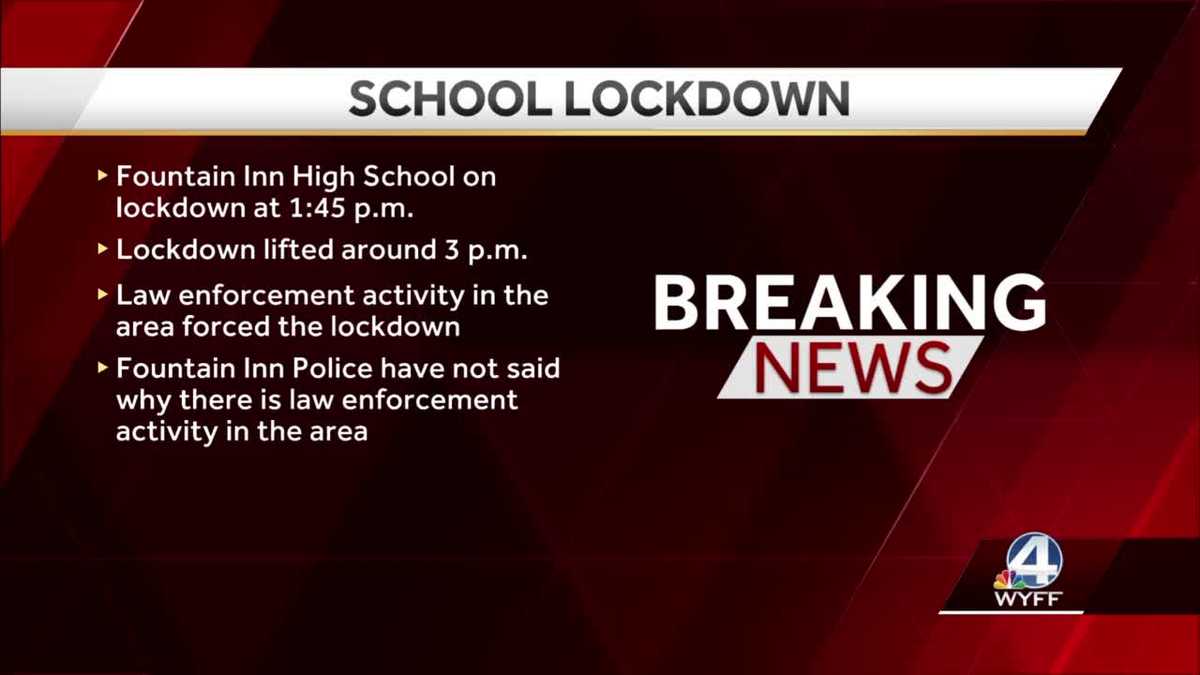 South Carolina: Fountain Inn High School on lockout