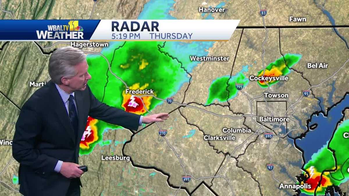 Scattered evening t'storm to clear