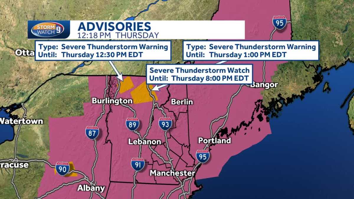 NH forecast video: Severe thunderstorm watches in place