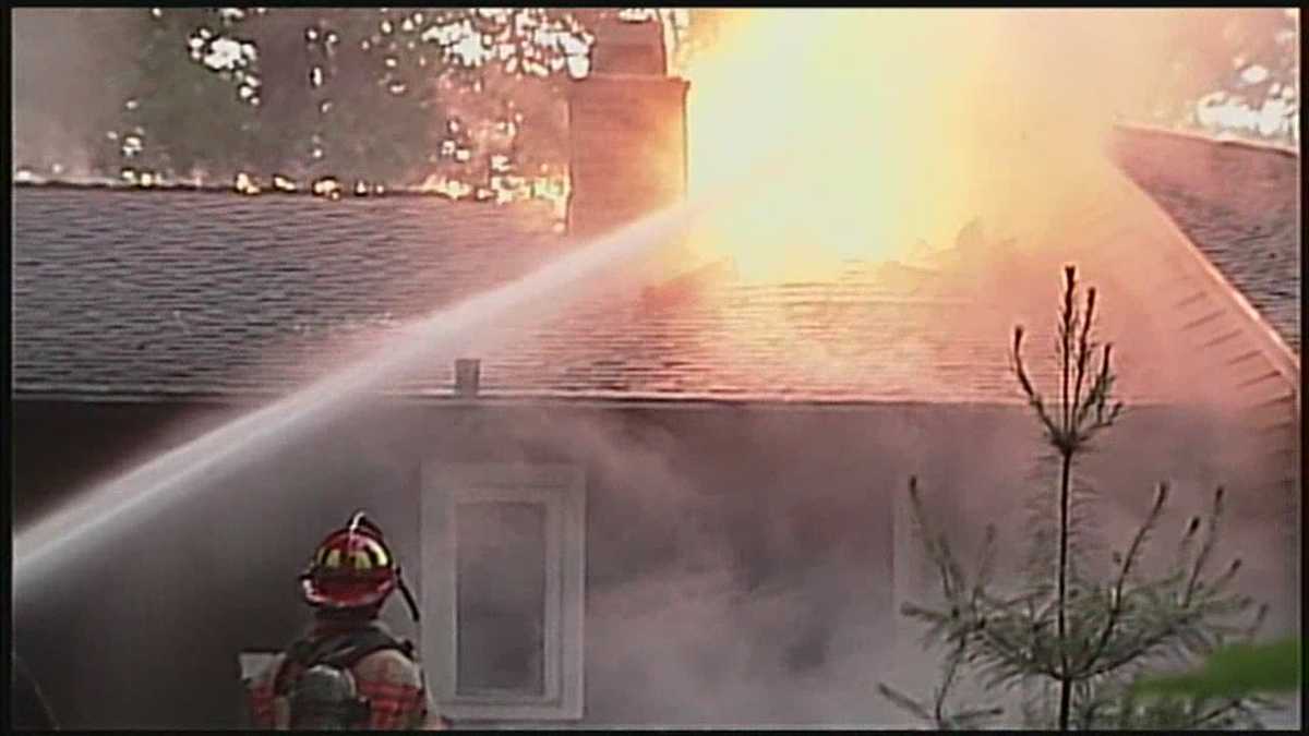 Family able to escape from burning home