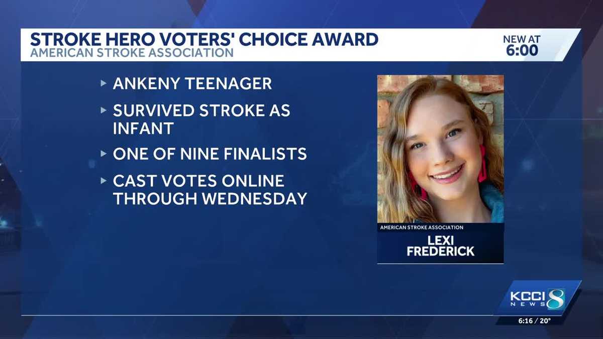 Ankeny teen named finalist for national stroke hero award