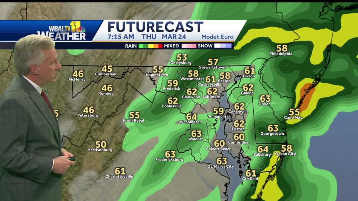 Tom shows how long rain will last