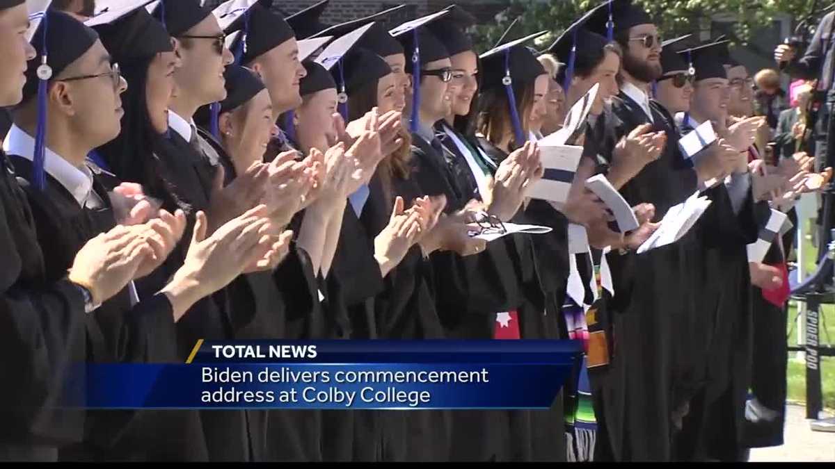Joe Biden gives heartfelt commencement speech at Colby College