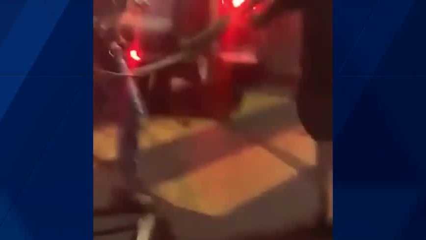 Turlock police investigate fire engine being swarmed during sideshow