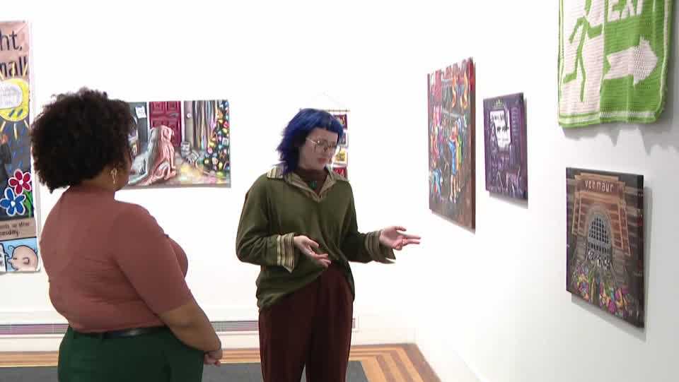 Shooting survivor creates art exhibit addressing gun violence