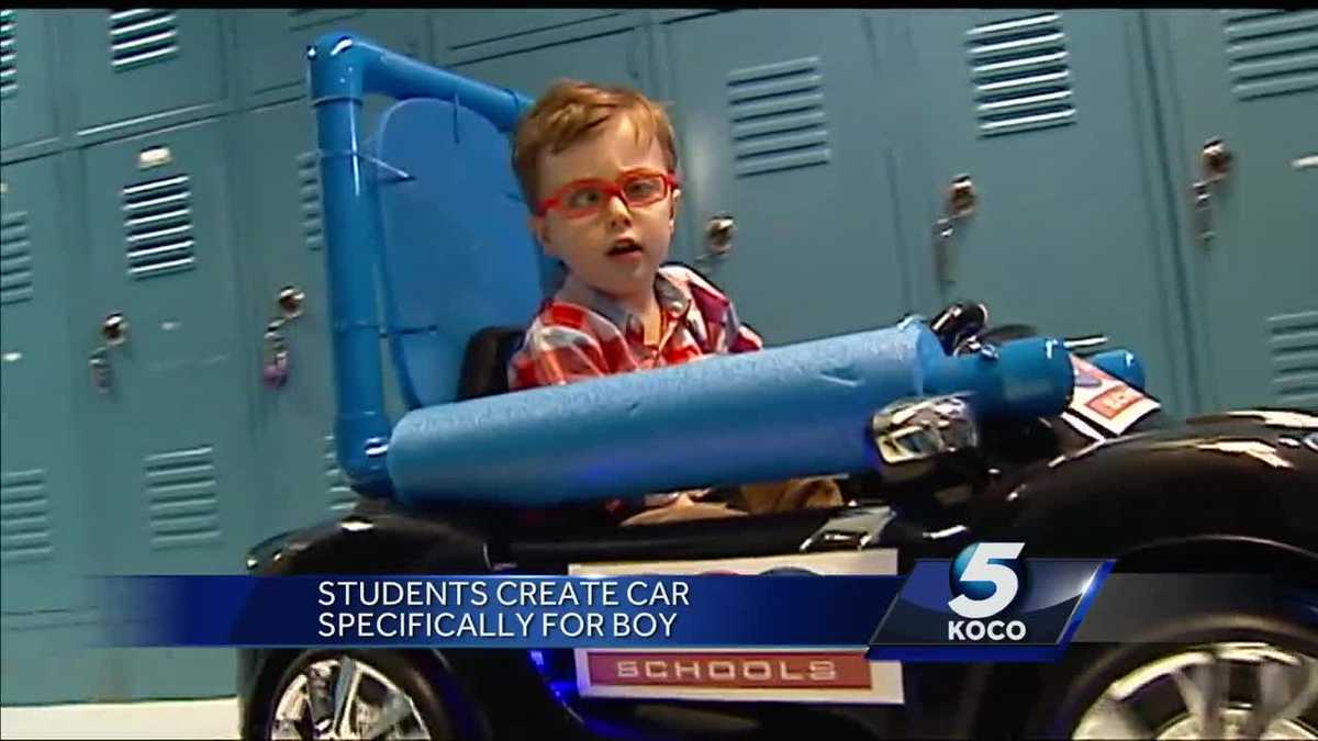 Oklahoma students create modified car for boy with special needs