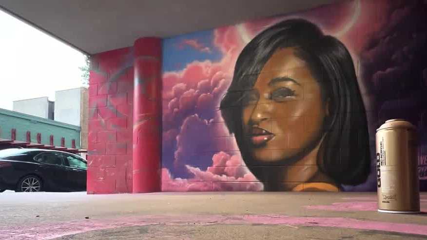 Mural outside east side pizza place honors the life of Sade Robinson